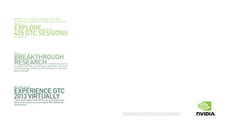 NVIDIA GTC 2013 HIGHLIGHTS | PDF