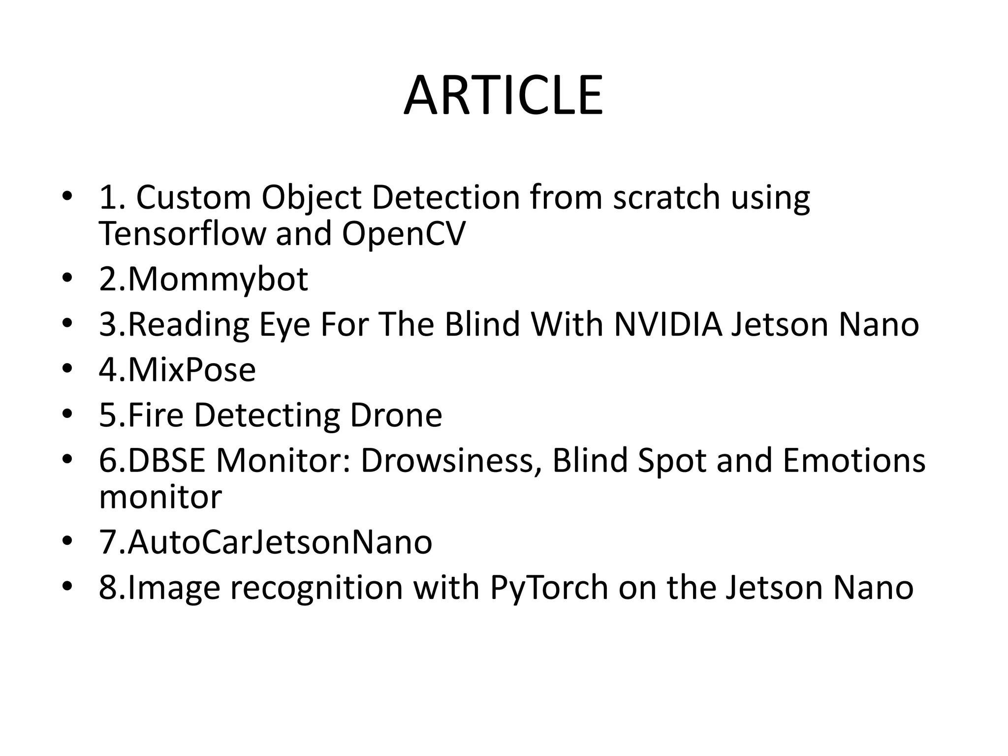 Nvidia jetson projects | PDF | Technology & Computing