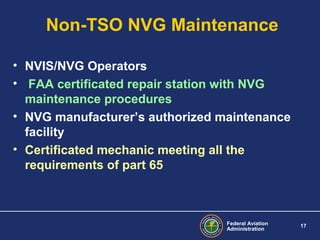 Night Vision Imaging Systems - Maintenance | PPT