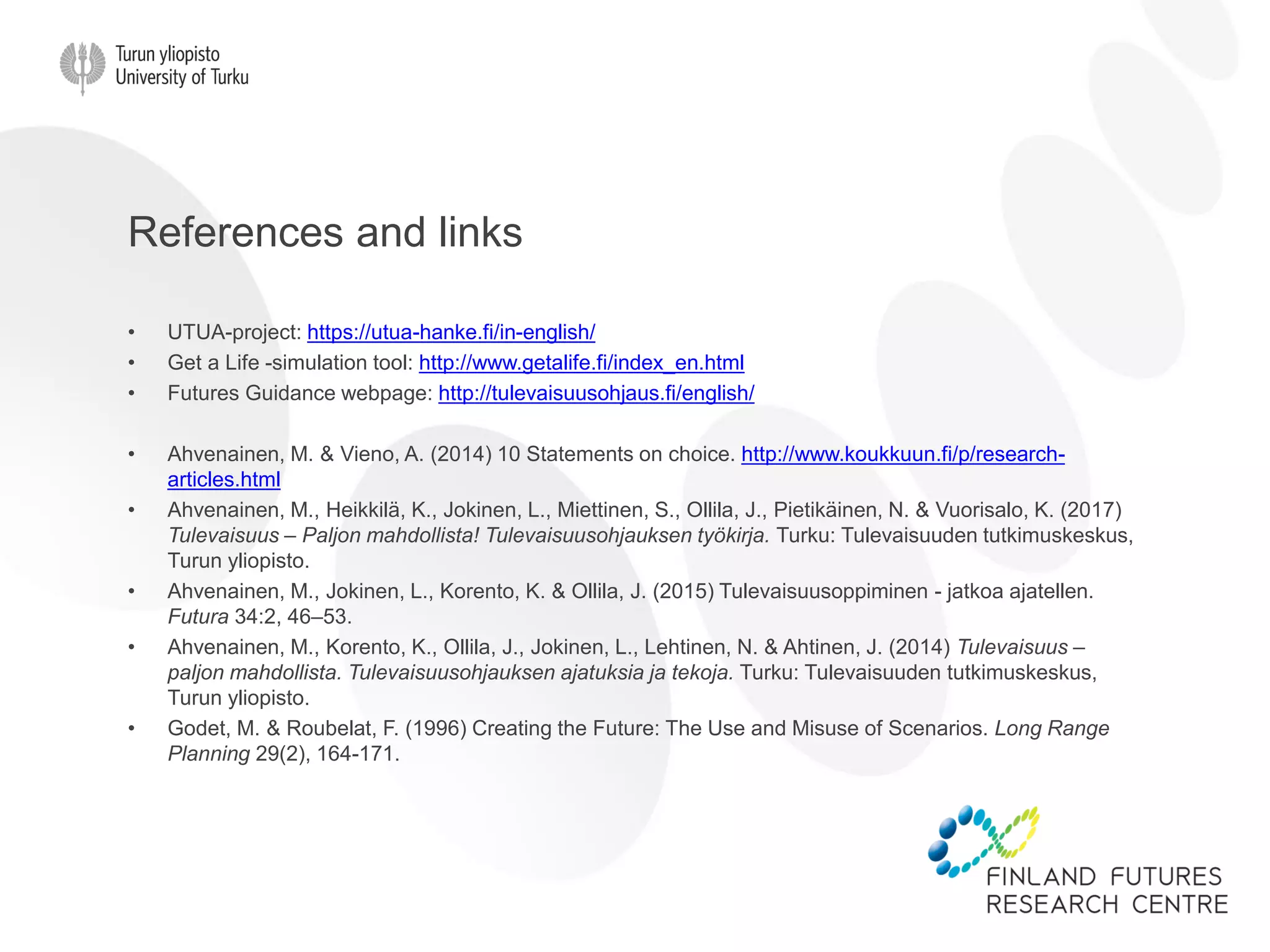 Future guidance and tools to promote future orientation | PDF