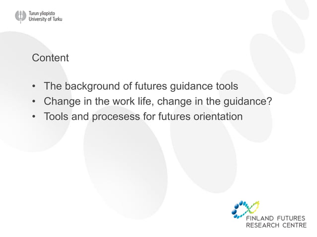 Future guidance and tools to promote future orientation | PDF