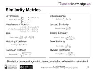 Using Similarity Metrics for Matching Lifelong Learners | PPT | Search | Internet