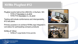 UNH-IOL NVMe Plugfest #12 Webinar | PPT