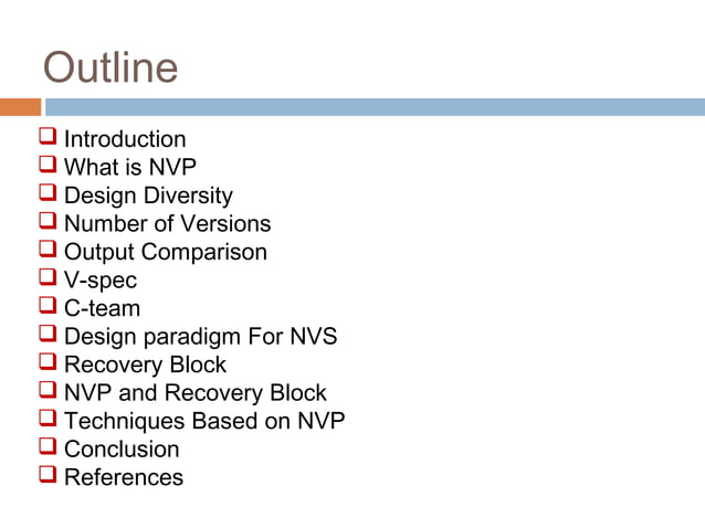 N-version programming | PPT | Computer Software and Applications | Computing
