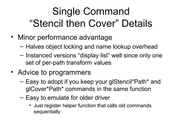 NV_path rendering Functional Improvements | PPT | Programming Languages | Computing