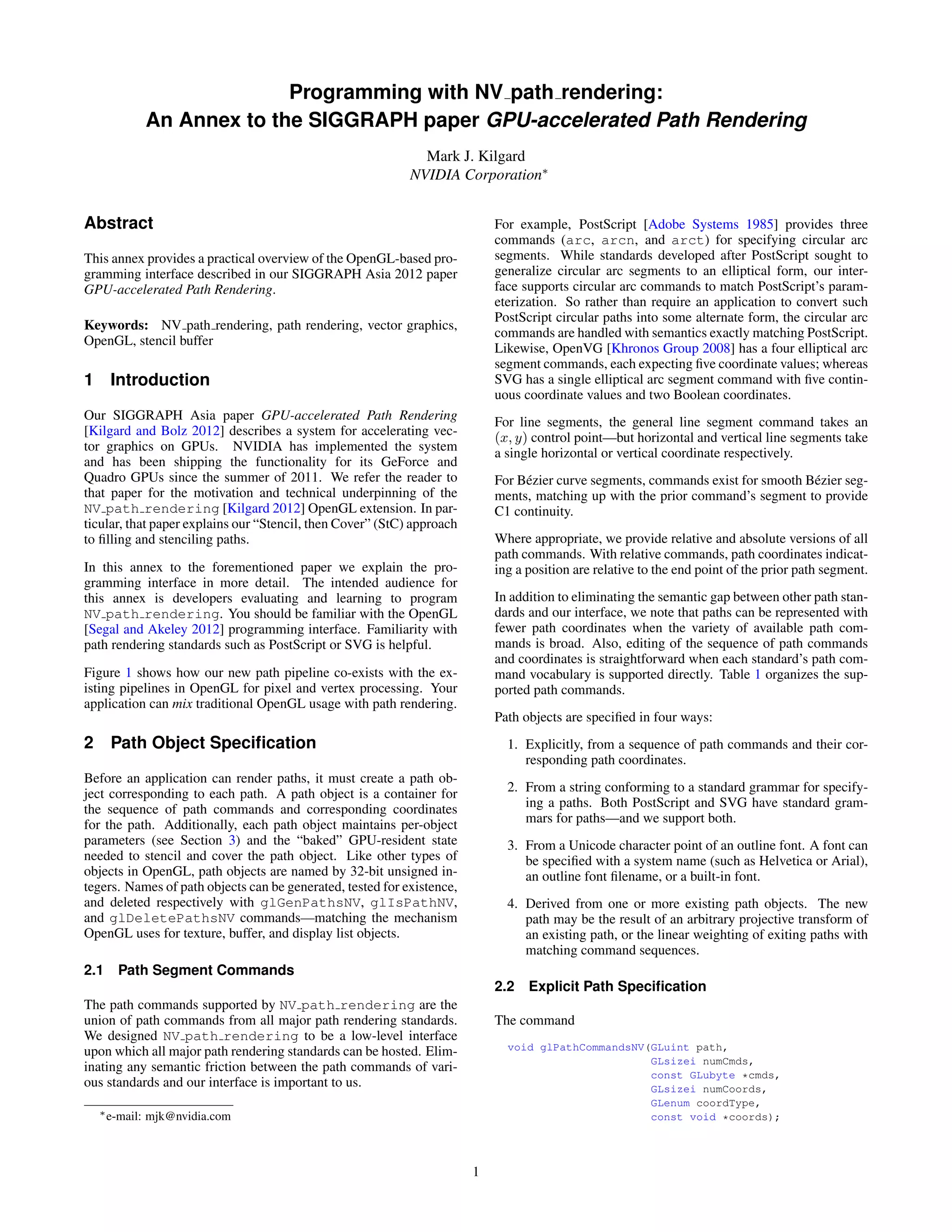 Programming with NV_path_rendering: An Annex to the SIGGRAPH Asia 2012 ...