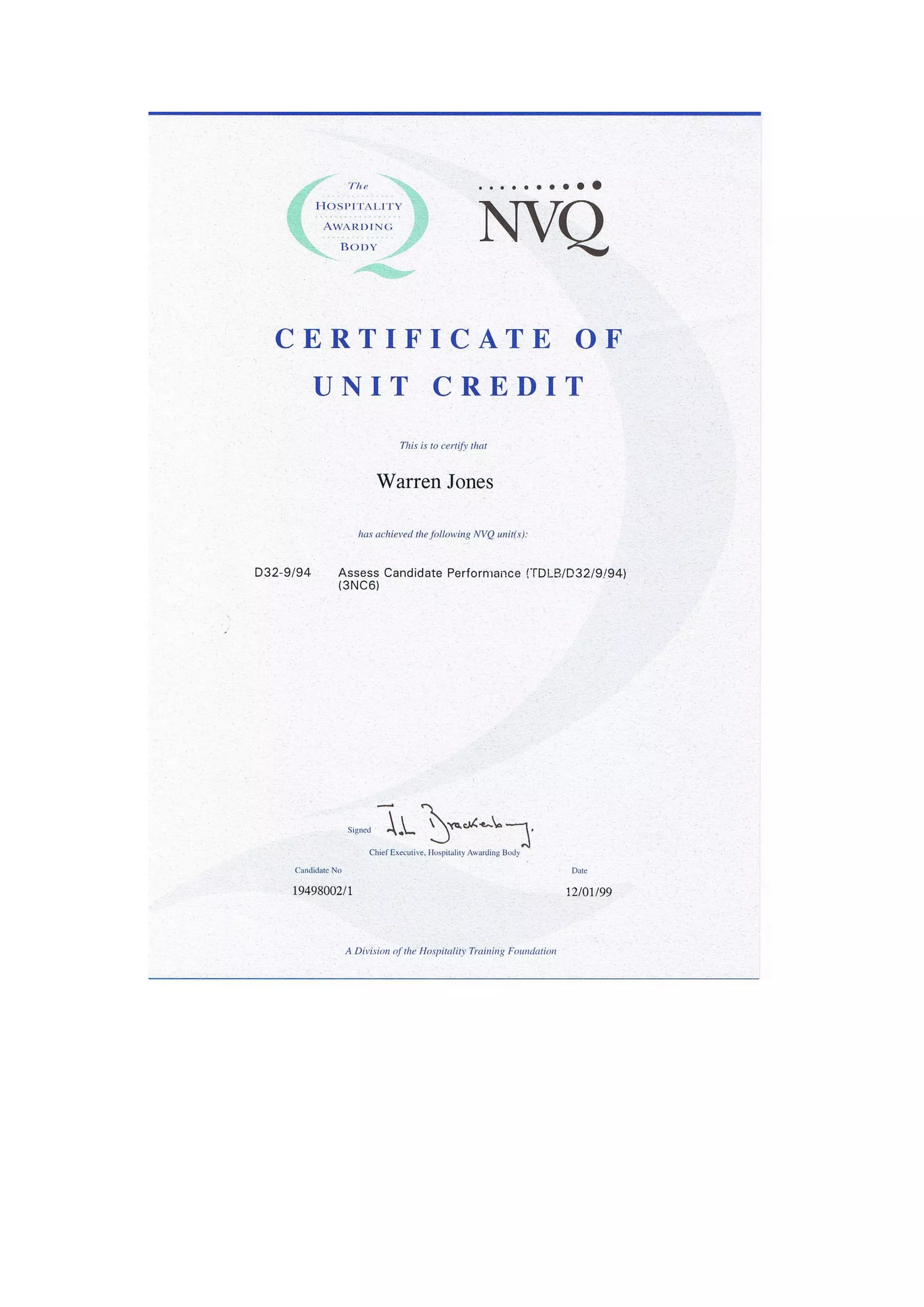 Warren Jones Executive Chef | PDF