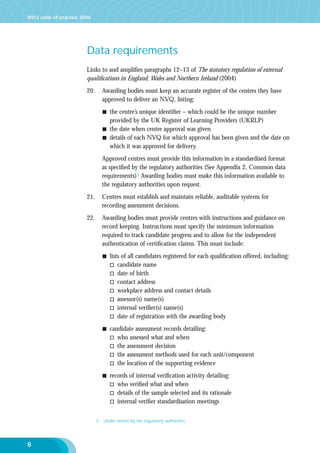 NVQ Code of Practice | PDF