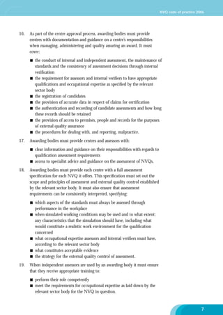 NVQ Code of Practice | PDF