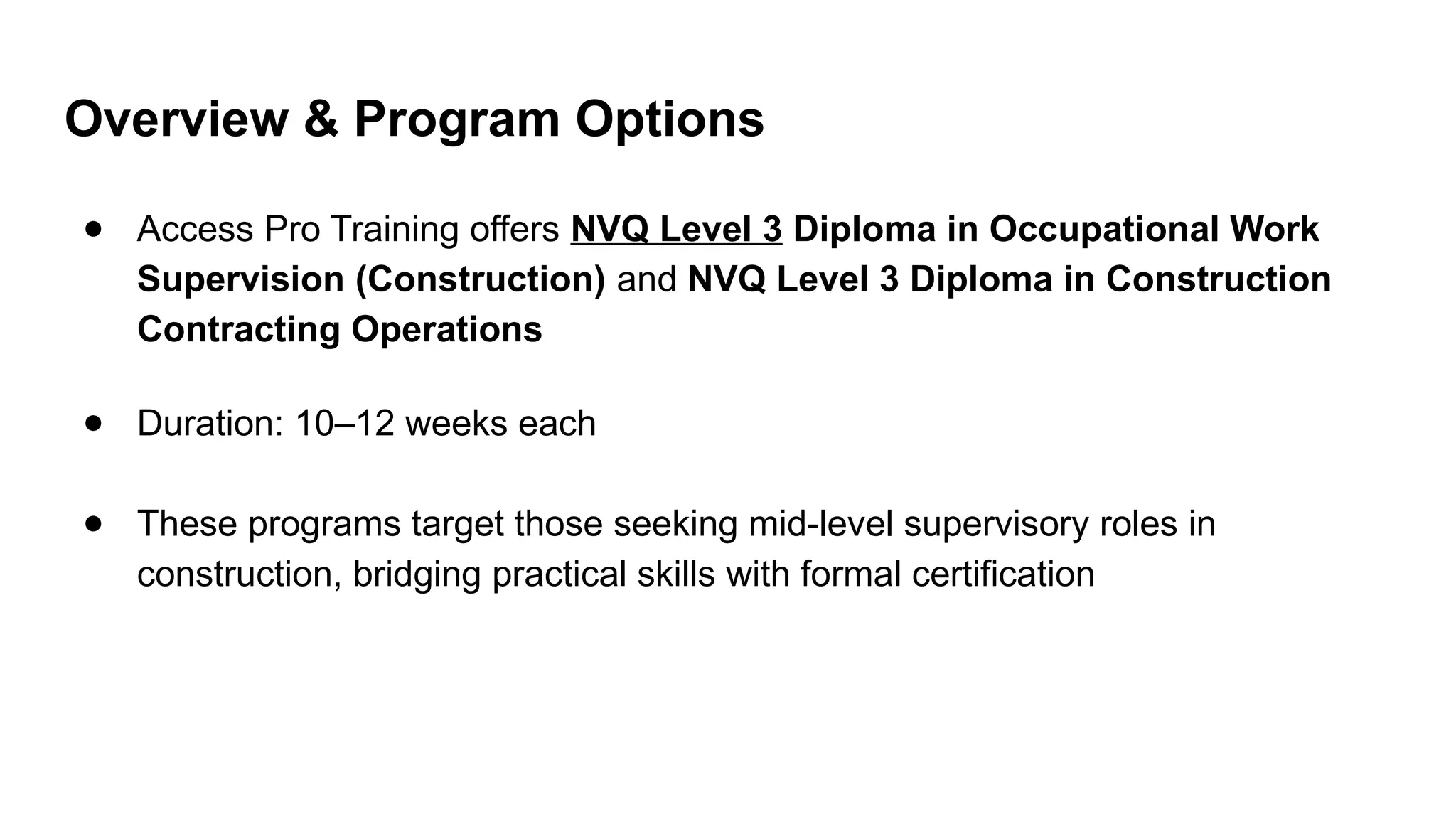 NVQ Level 3 Courses in Construction & Occupational Supervision.pptx