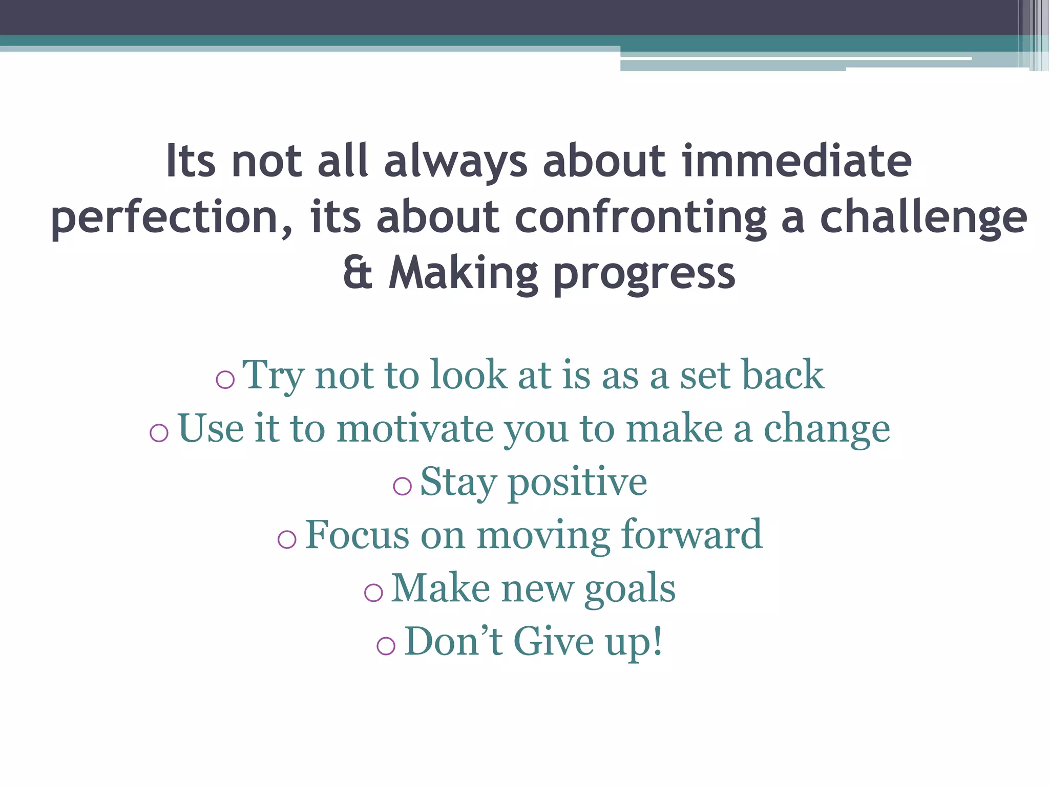 The purpose and Benefits of setting high standards for your work | PPTX