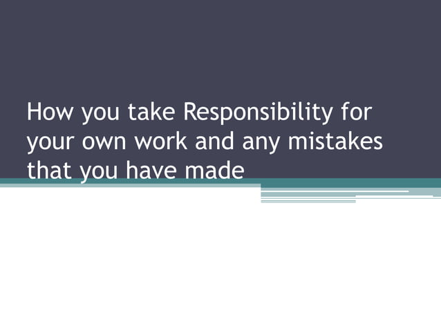 The purpose and Benefits of setting high standards for your work