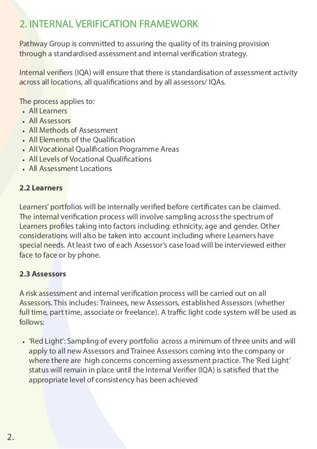 NVQ Quality Assurance and Internal Verification Strategy