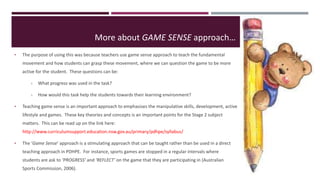 PDHPE Game Sense Approach | PPTX | Educational Video Games | Video Game Genres