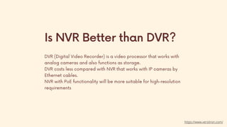 NVR Setup For IP Cameras | PPTX