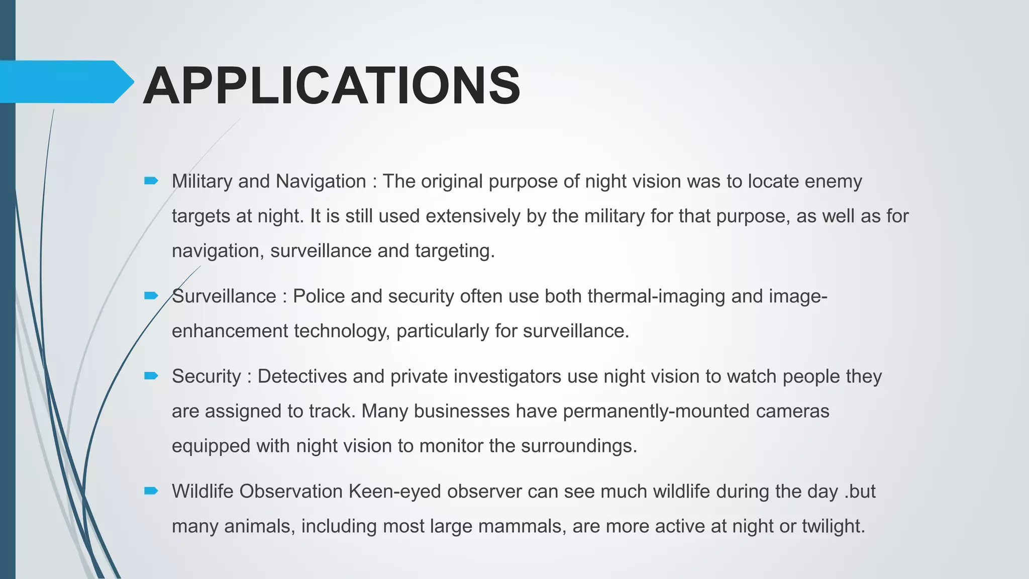 Night vision technology | PPTX