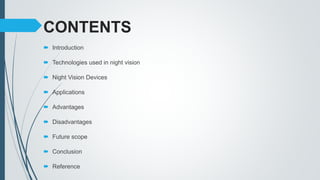Night vision technology | PPTX