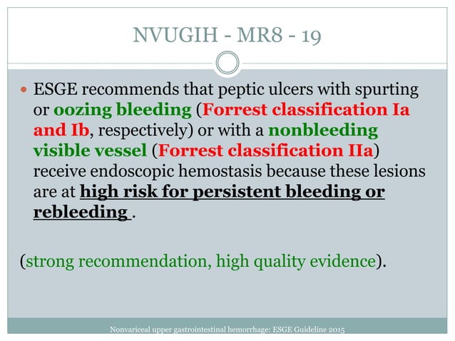 Diagnosis and management of nonvariceal upper gastrointestinal ...