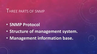 Simple Network Management Protocol | PPTX