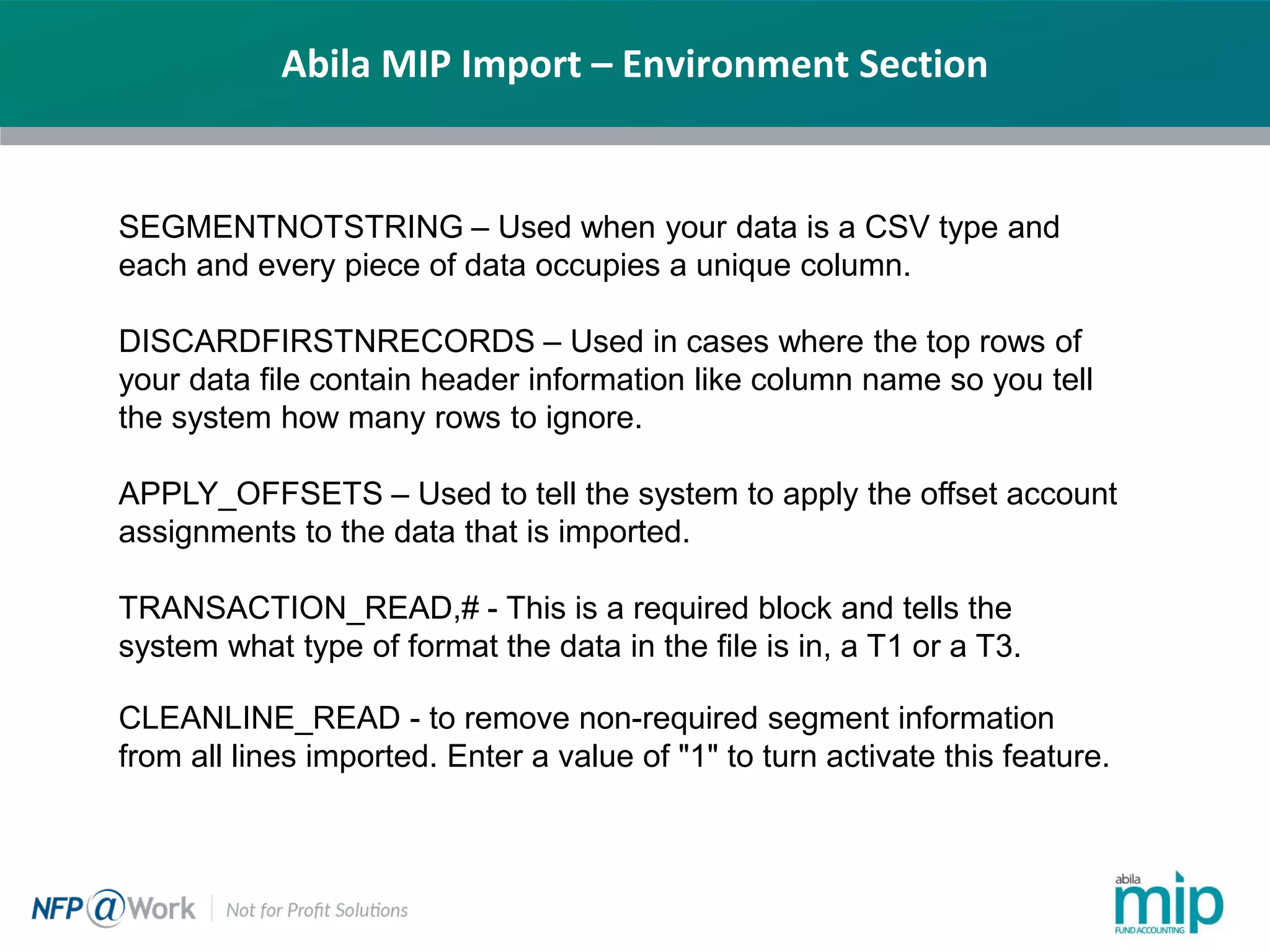 Importing and Exporting Data with Abila MIP | PDF