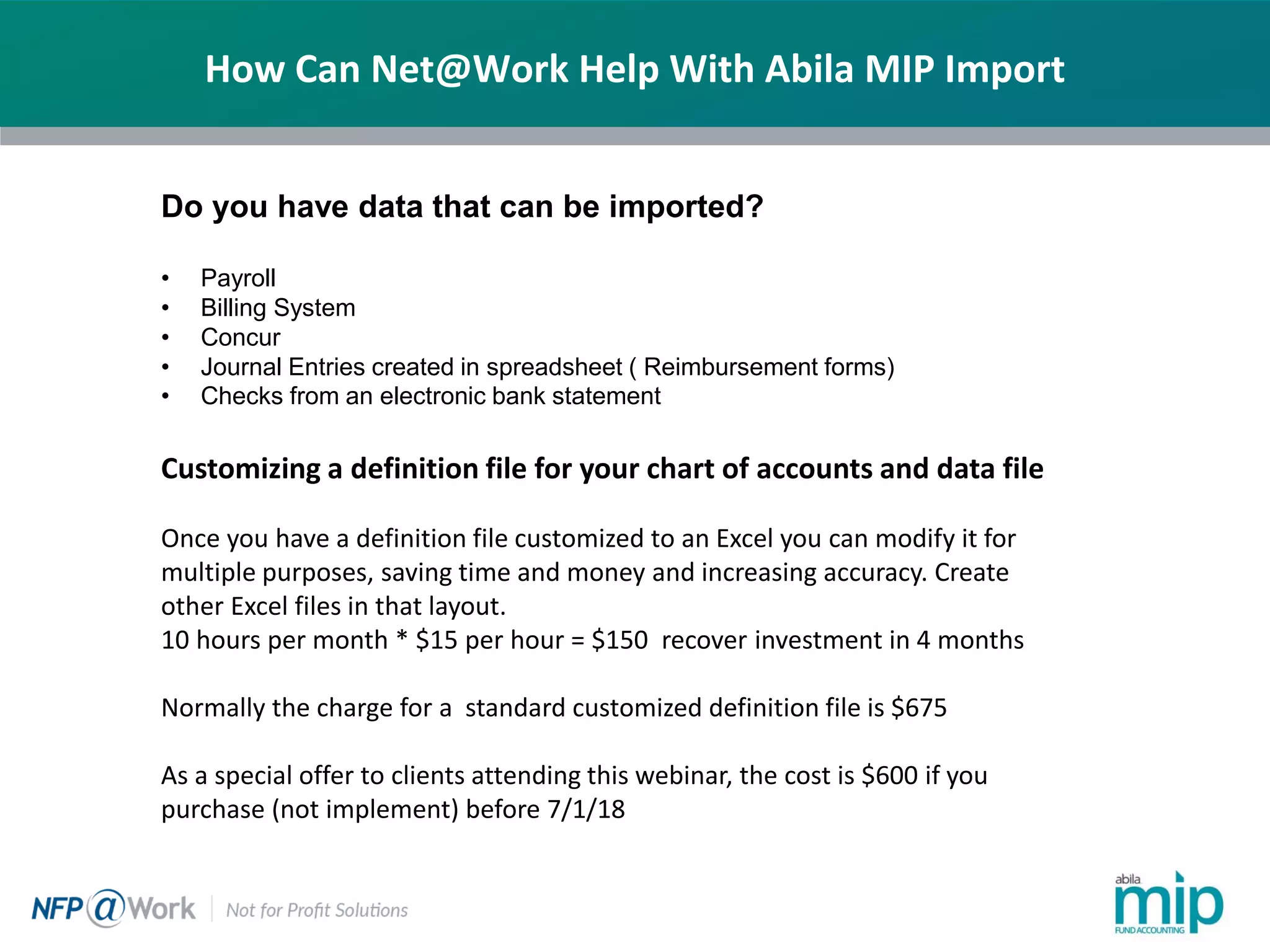 Importing and Exporting Data with Abila MIP | PDF