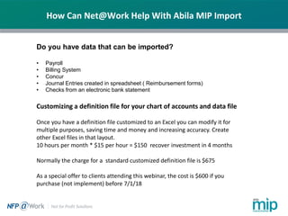 Importing and Exporting Data with Abila MIP | PDF