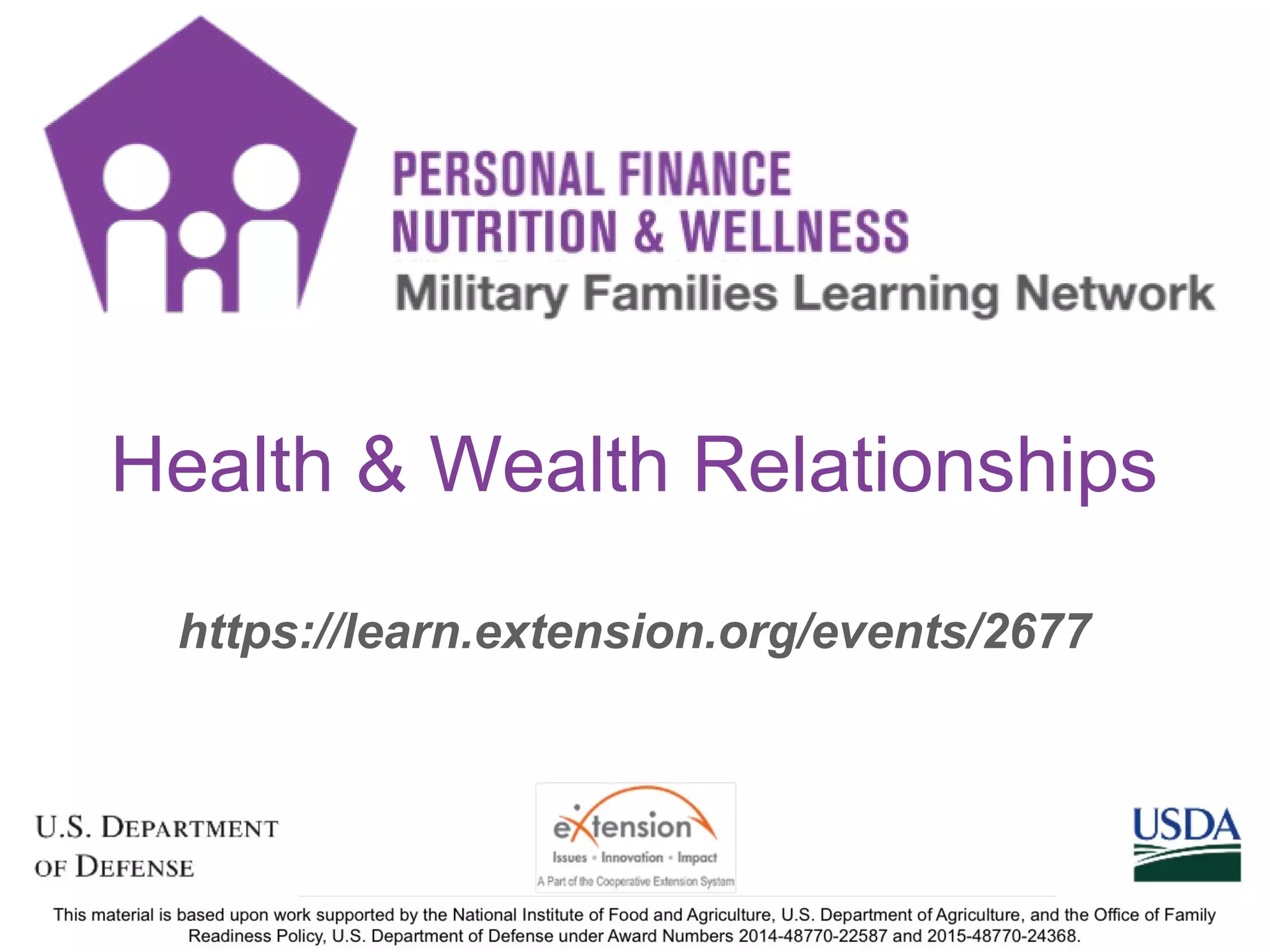 Health & Wealth Relationships | PPT