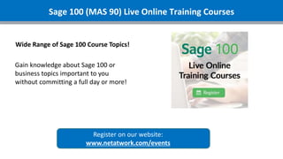 Sage Intelligence Reporting for Sage 100 (MAS 90) | PPT