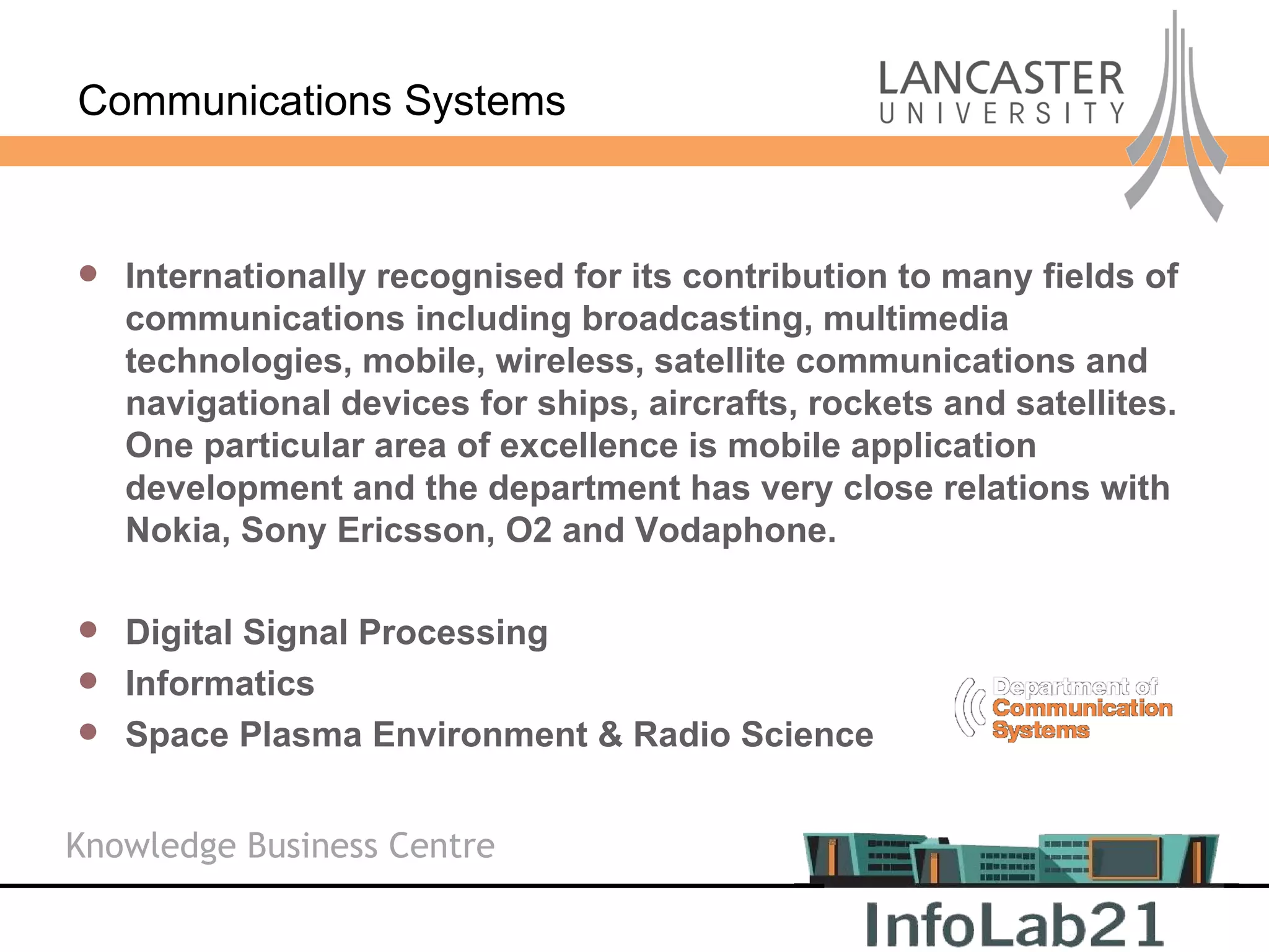 InfoLab 21 Lancaster university | PPT