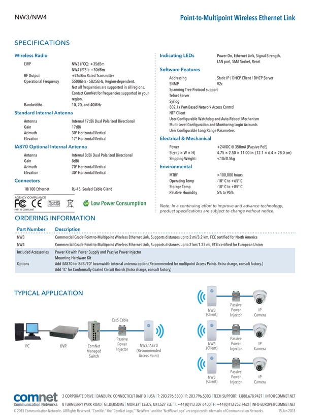 ComNet NW3 Data Sheet | PDF