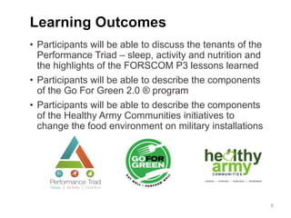Enhancing the U.S. Army Performance Through Key Nutrition Initiatives | PDF