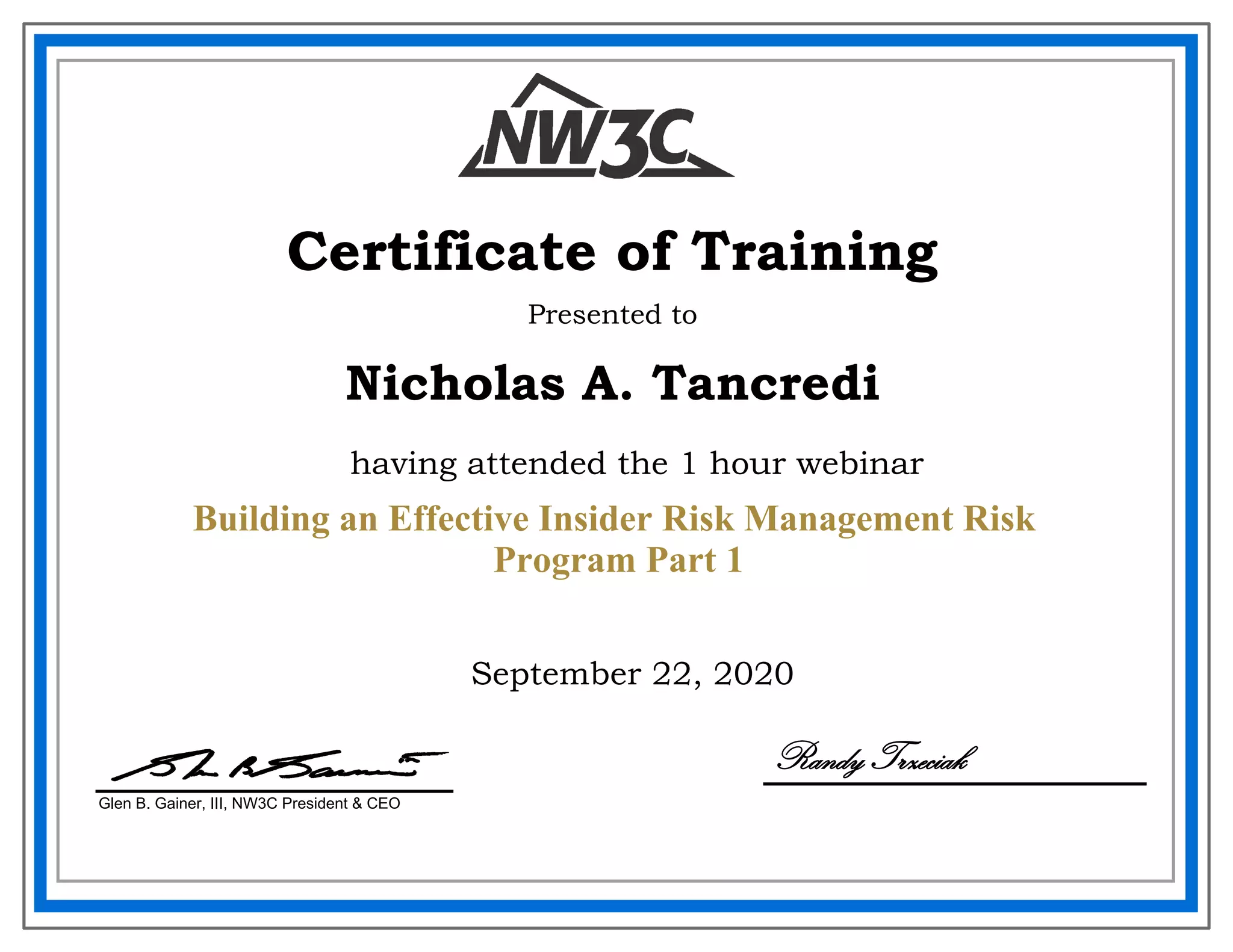 NW3C building an effective insider risk management risk program part 1 ...