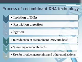 Recombinant DNA Technology | PPTX