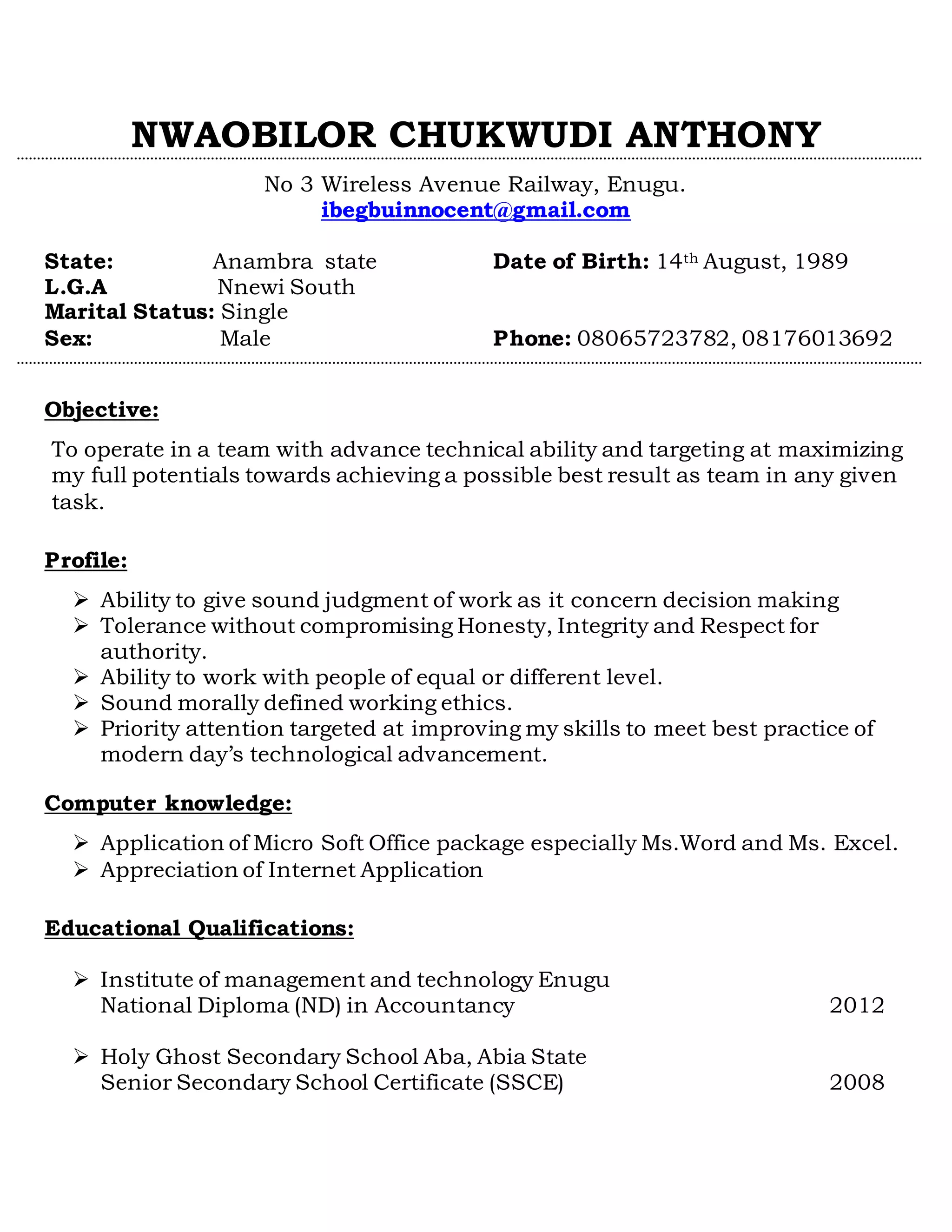 Nwaobilor chukwudi anthony new | PDF