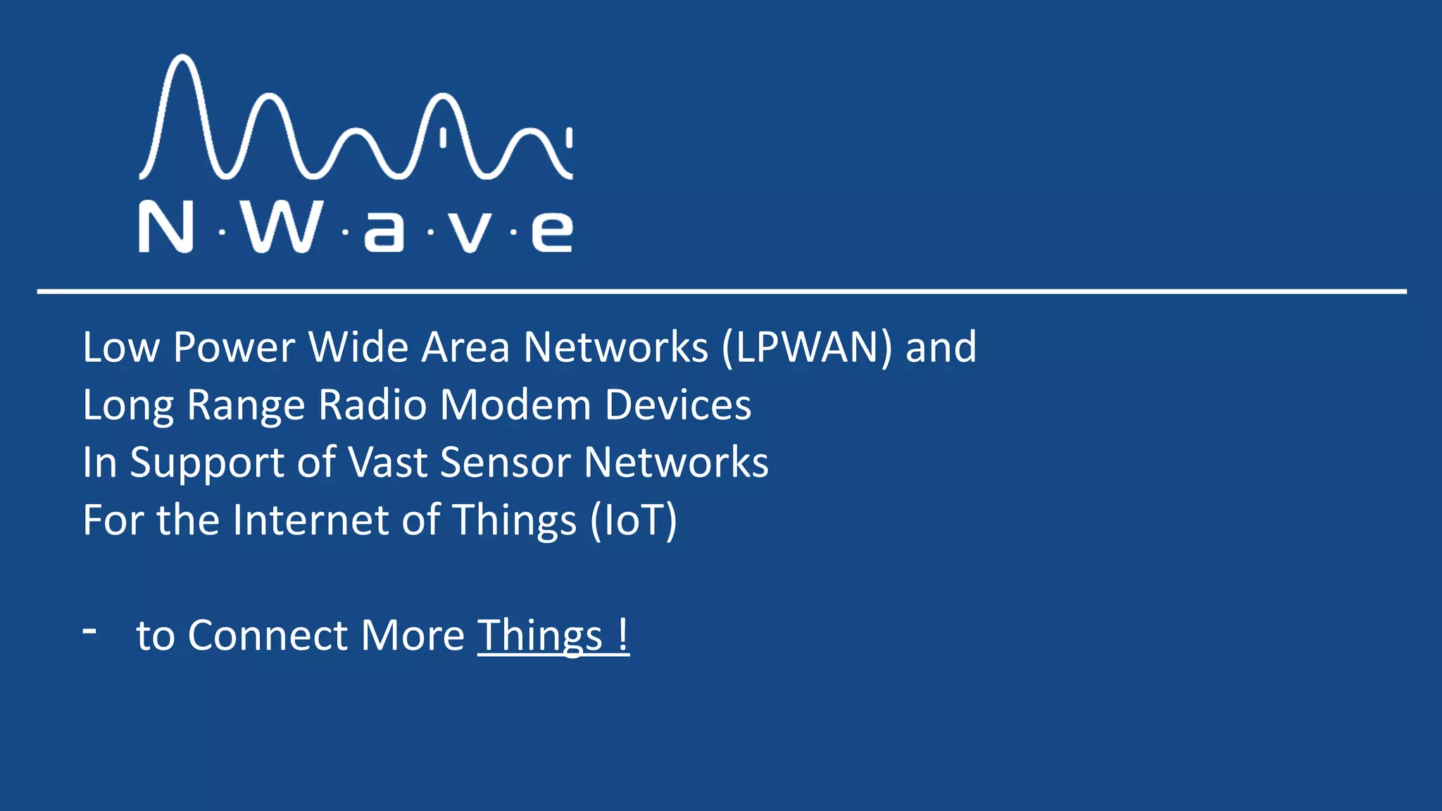 NWave Platform Overview | PDF | Internet of Things | Internet