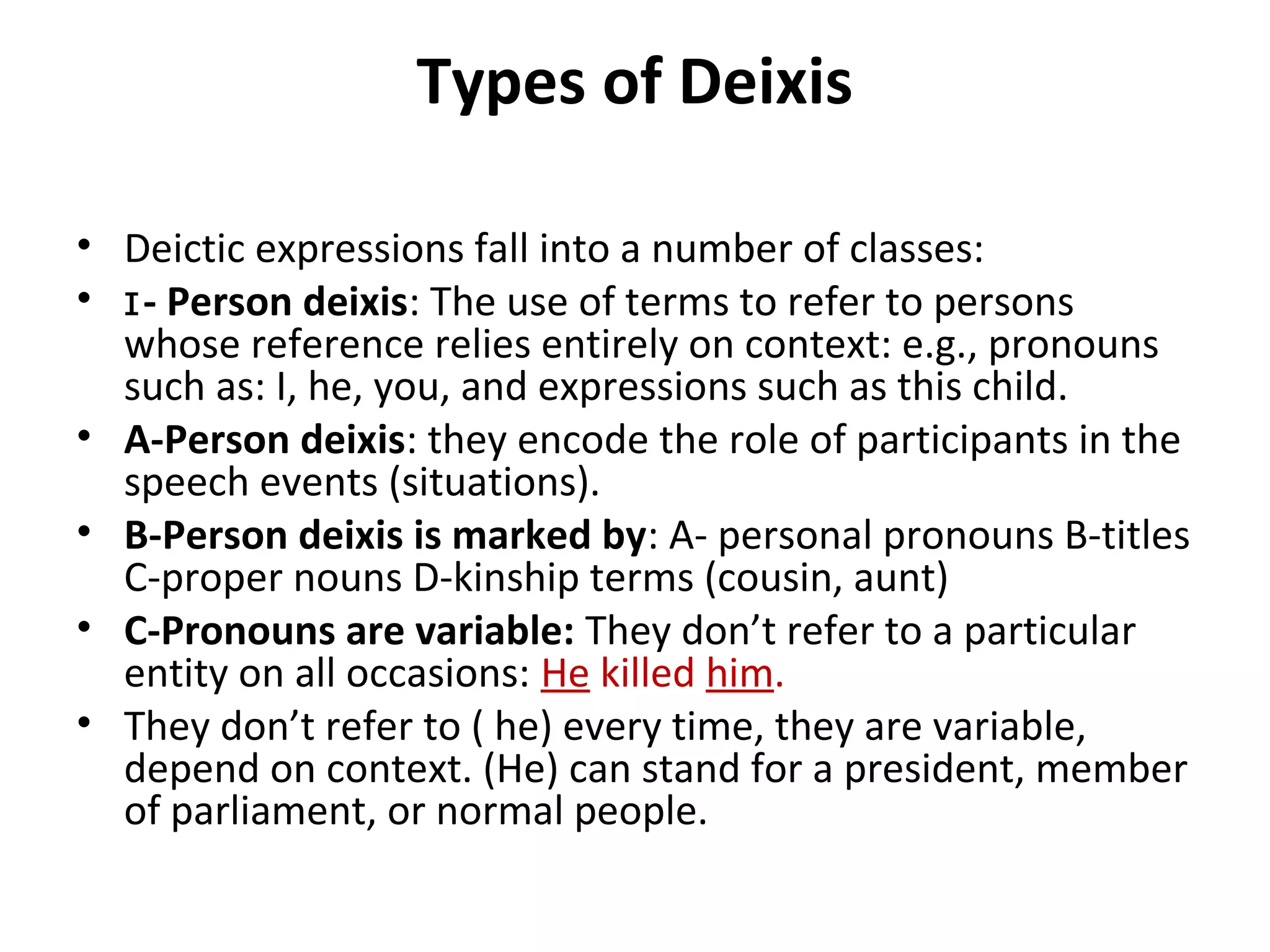 pragmatics/ deixes | PPT