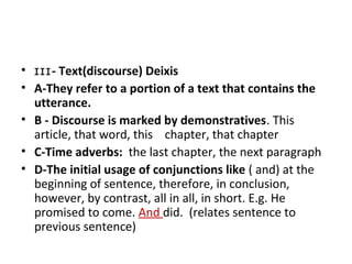 pragmatics/ deixes | PPT