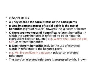 pragmatics/ deixes | PPT