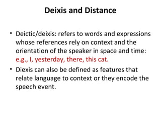 pragmatics/ deixes | PPT