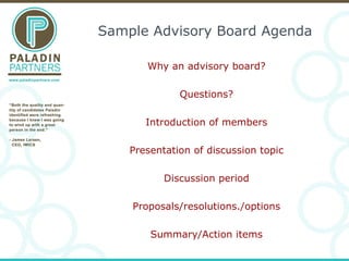 Building a Board/Advisory Board/Exec Team | PPT
