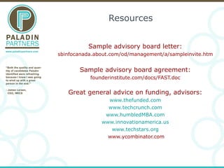 Building a Board/Advisory Board/Exec Team | PPT
