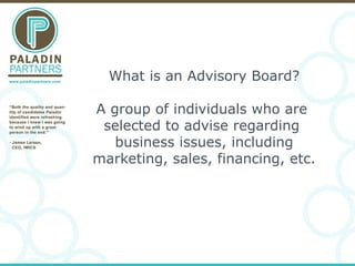 Building a Board/Advisory Board/Exec Team | PPT