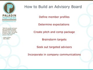 Building a Board/Advisory Board/Exec Team | PPT