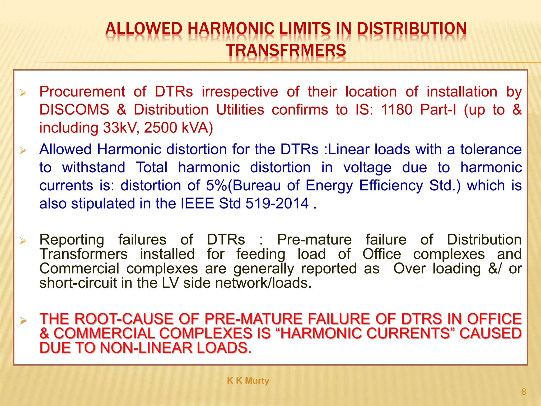 Harmonics: Root cause of Premature failure of Distribution transformers ...