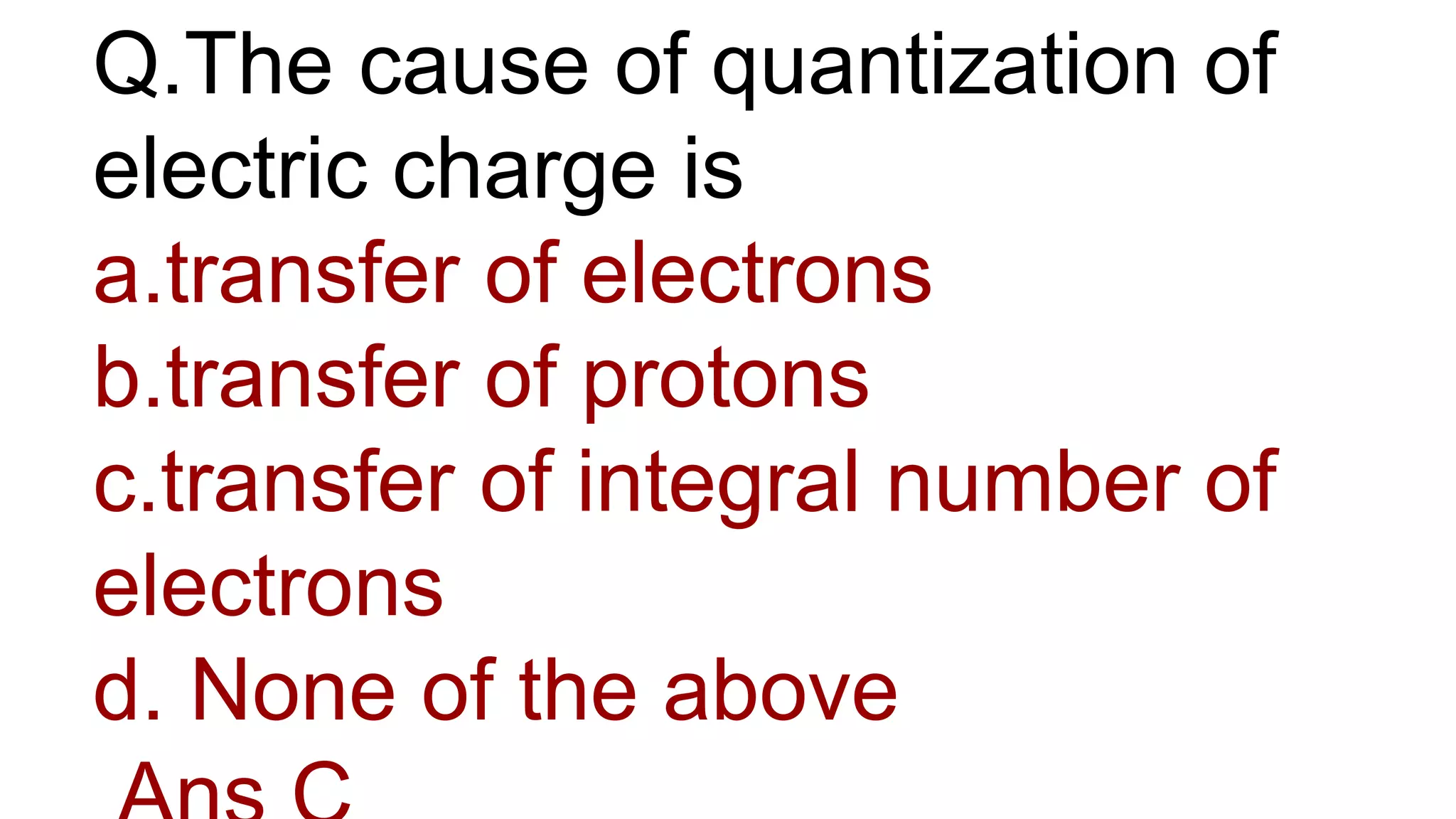 Electrostatics most important questions physics | PPT