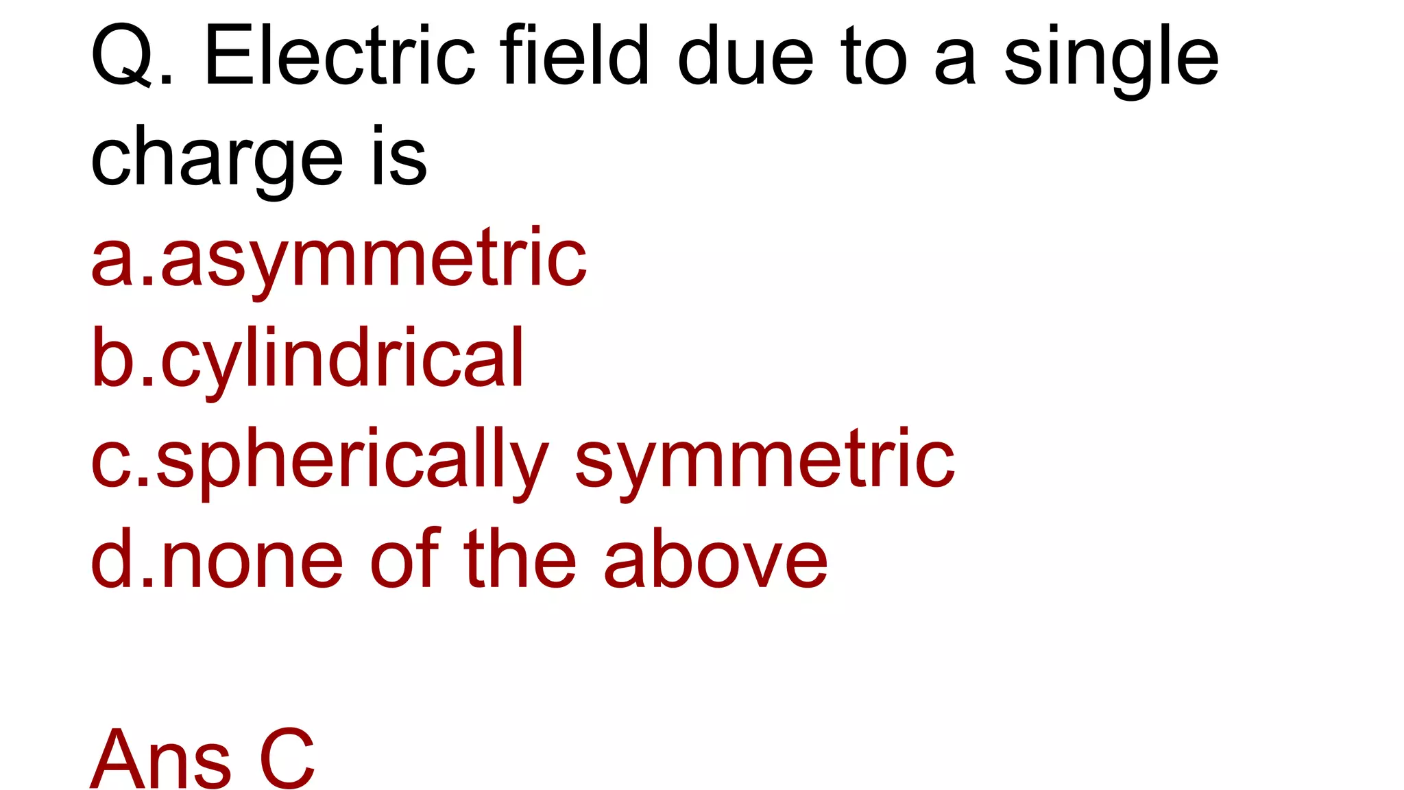 Electrostatics most important questions physics | PPT