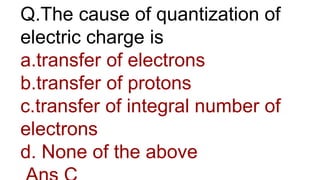 Electrostatics most important questions physics | PPT