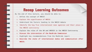 The NWICO Controversy - International Communication | PPTX