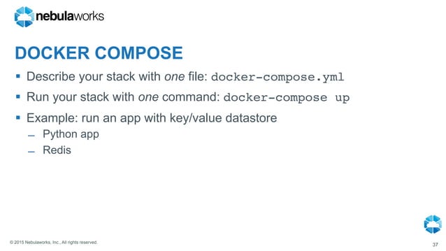 Nebulaworks Docker Overview 09-22-2015 | PPT