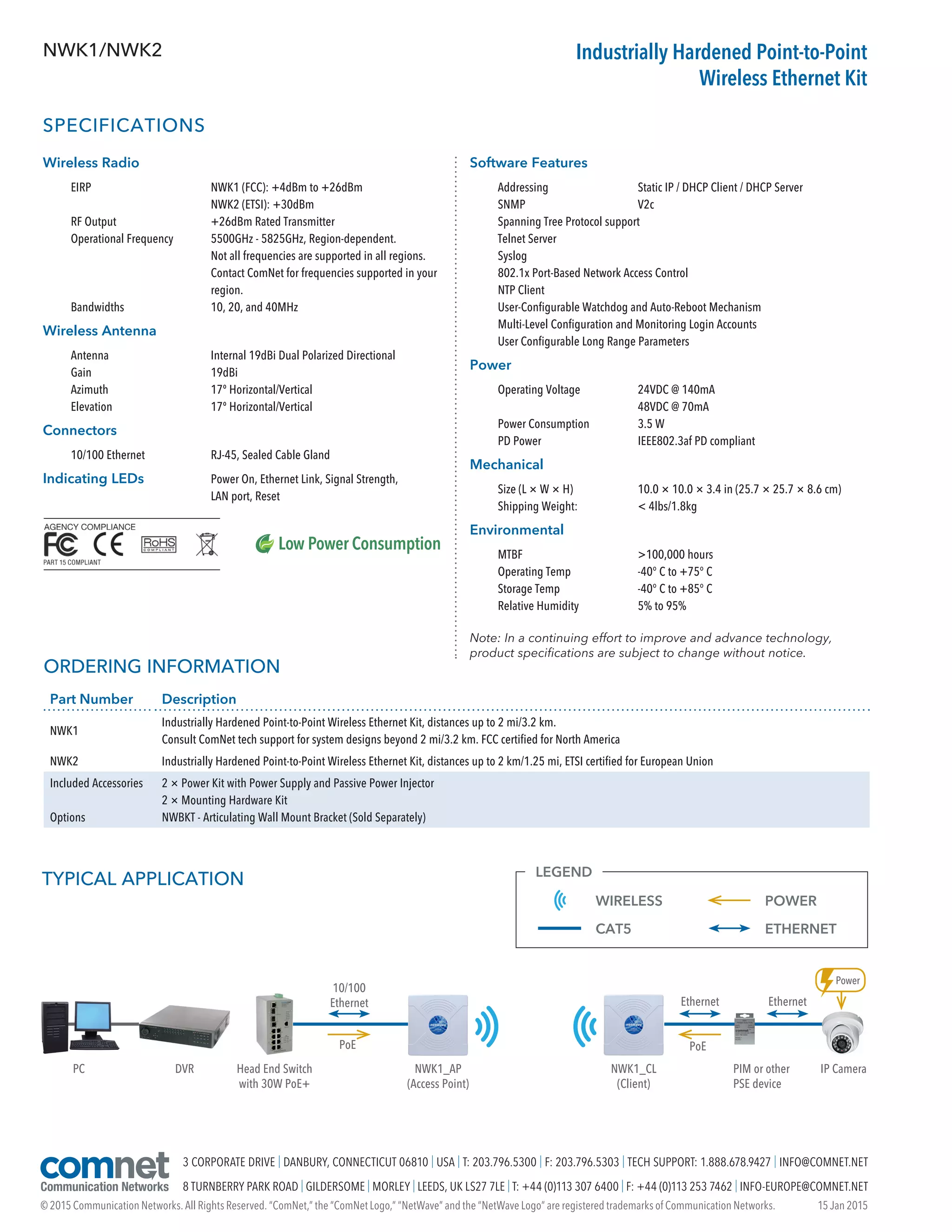 ComNet NWK1 Data Sheet | PDF